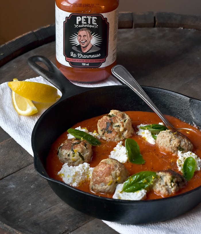 Boulettes de porc Charmeuses avec ricotta au citron - Pete authentique